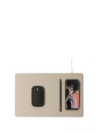 Pout Kablosuz Şarjlı Mouse Pad Bej