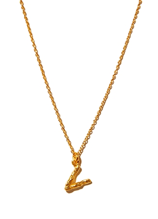 Fidelle Kadın Alphabet Pendant Medium V Altın Rengi Kolye M EU Fidelle Kadın Alphabet Pendant Medium V Altın Rengi Kolye M EU