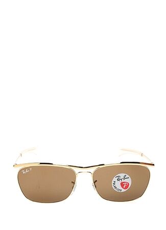 Ray-Ban Gold Polarize Camlı Güneş Gözlüğü Altın Rengi 60 EU