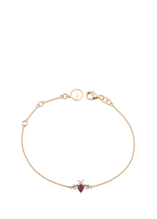 Bee Goddess Kadın Honey Pırlantalı Renkli Taşlı Altın Rengi Bileklik Pembe EU Bee Goddess Kadın Honey Pırlantalı Renkli Taşlı Altın Rengi Bileklik Pembe EU