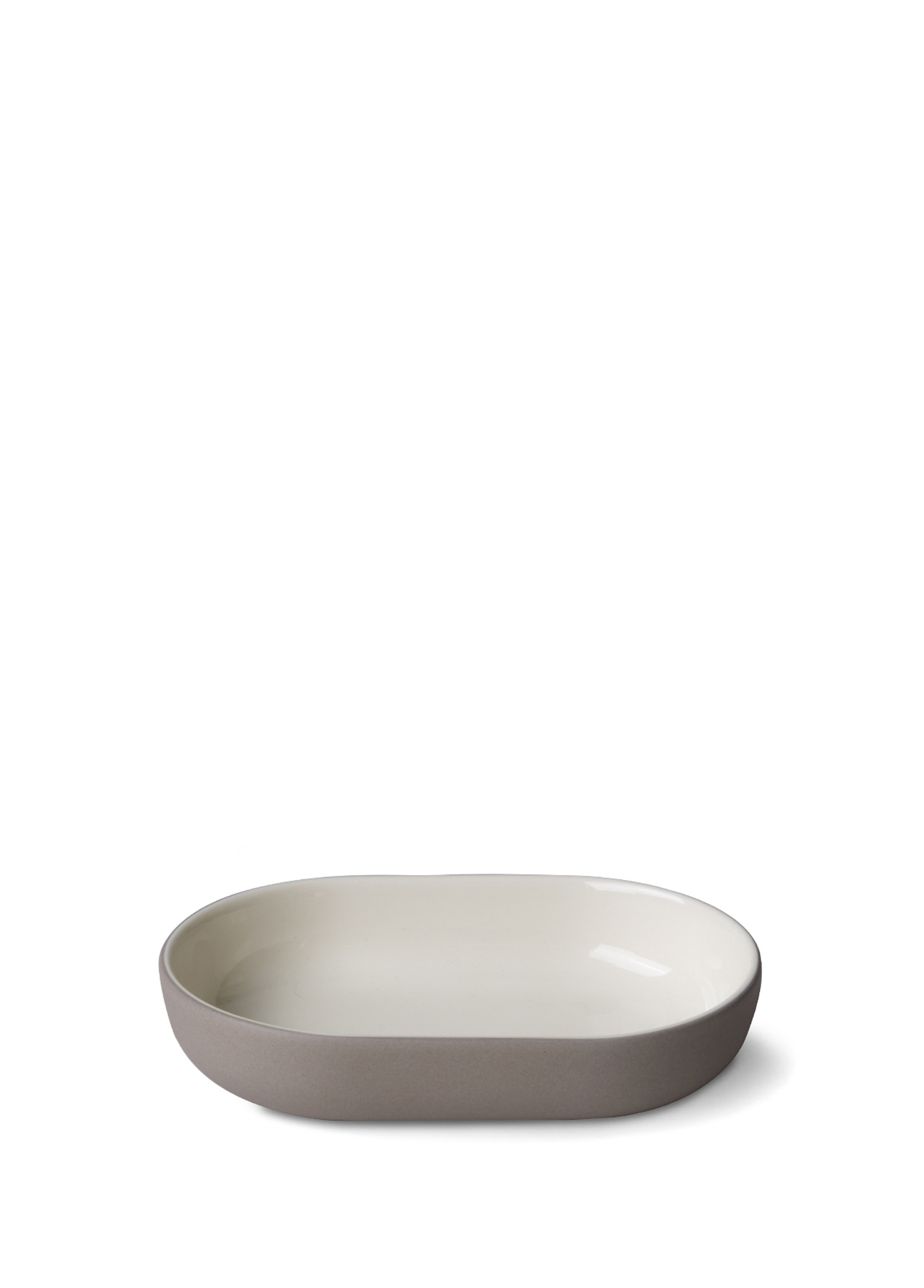 Esma Dereboy - Capsule Ellipse Stone Ivory Small Porcelain Bowl