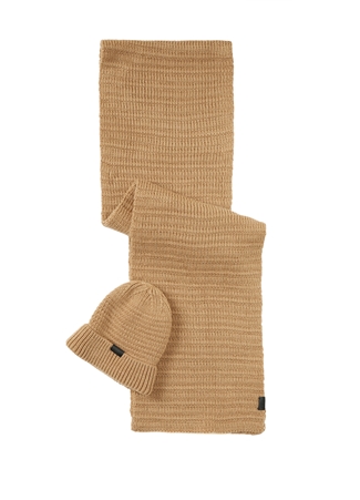 Beymen Hediye Erkek Camel Atkı Bere Seti Sarı EU Beymen Hediye Erkek Camel Atkı Bere Seti Sarı EU