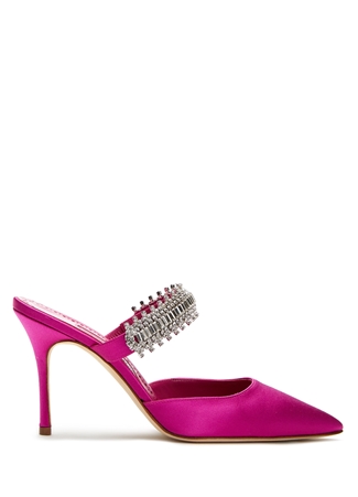 Manolo Blahnik Kadın Lutara Şeftali Saten Gece Ayakkabısı Pembe 36 EU Manolo Blahnik Kadın Lutara Şeftali Saten Gece Ayakkabısı Pembe 36 EU
