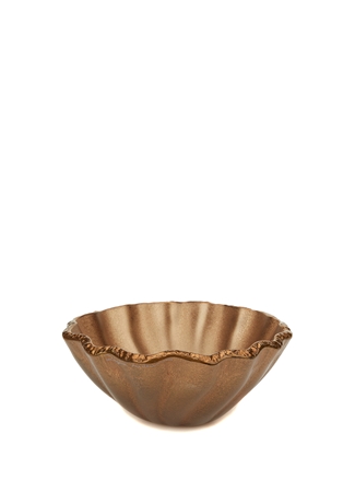 GARDECO Bronz Kıvrım Detaylı Seramik Obje Kahverengi GARDECO Bronz Kıvrım Detaylı Seramik Obje Kahverengi