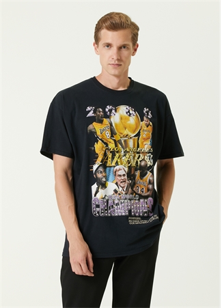 Domrebel Erkek Siyah Taşlı Figür Detaylı T-shirt M EU Domrebel Erkek Siyah Taşlı Figür Detaylı T-shirt M EU