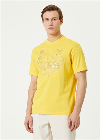 Kenzo Erkek Sarı Kaplan Detaylı Logolu T-shirt S EU Kenzo Erkek Sarı Kaplan Detaylı Logolu T-shirt S EU