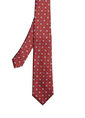 Canali Erkek Bordo Mikro Desenli İpek Kravat EU