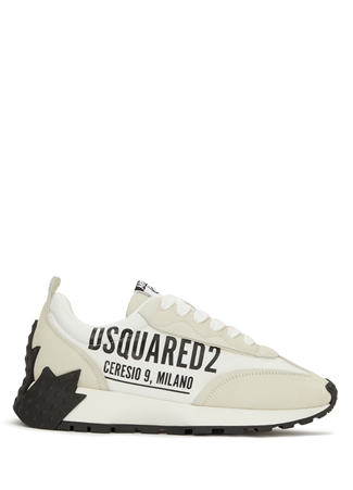 Dsquared2 Erkek Krem Bej Logolu Deri Sneaker 4 EU Dsquared2 Erkek Krem Bej Logolu Deri Sneaker 4 EU