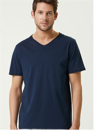 Tru Erkek Lacivert V Yaka Basic T-shirt S EU Tru Erkek Lacivert V Yaka Basic T-shirt S EU