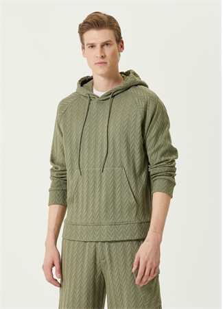 Emporio Armani Erkek Yeşil Kapüşonlu Zikzak Dokulu Sweatshirt Xl Eu Emporio Armani Erkek Yeşil Kapüşonlu Zikzak Dokulu Sweatshirt Xl Eu