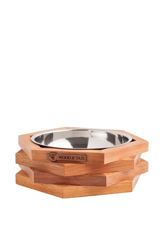 Wood&Tail Hexx Large Kedi Köpek Mama ve Su Kabı Kahverengi L EU Wood&Tail Hexx Large Kedi Köpek Mama ve Su Kabı Kahverengi L EU