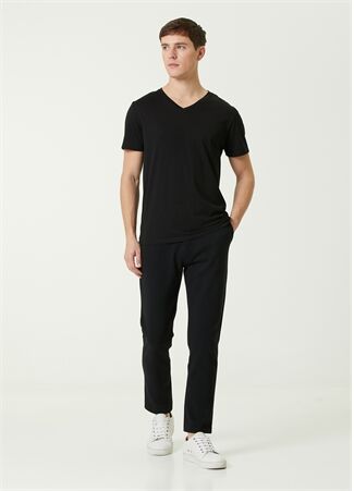 Tru Erkek Siyah Dar Paça Pantolon S EU