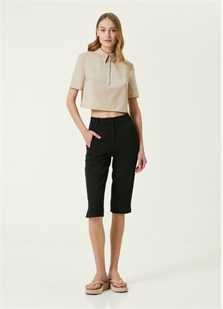 Loulou Studio Kadın Safal Siyah Yün Şort S EU Loulou Studio Kadın Safal Siyah Yün Şort S EU