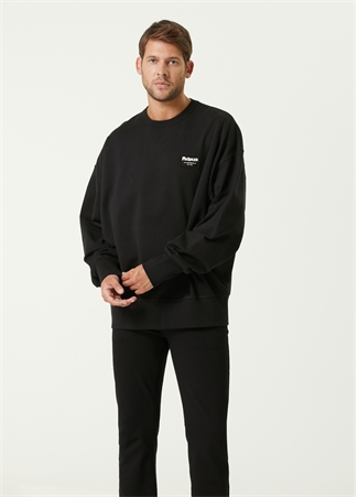 Alexander McQueen Erkek Siyah Logo Patchli Sweatshirt S EU Alexander McQueen Erkek Siyah Logo Patchli Sweatshirt S EU