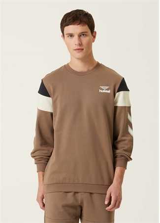 Hummel Hive Erkek Stephan Bej Logolu Sweatshirt Yeşil L EU Hummel Hive Erkek Stephan Bej Logolu Sweatshirt Yeşil L EU