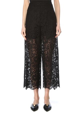 Valentino Kadın Siyah Bol Dantel Pantolon 44 IT