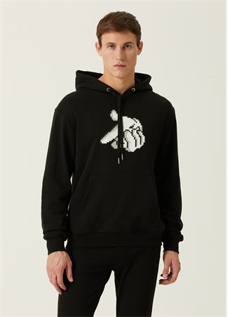 8-Bit by Mhrs Erkek Siyah Kapüşonlu Figür Detaylı Sweatshirt S EU 8-Bit by Mhrs Erkek Siyah Kapüşonlu Figür Detaylı Sweatshirt S EU