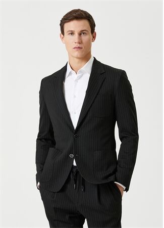 Dolce&Gabbana Erkek Siyah Kelebek Yaka Ceket 46 IT