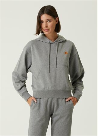 Kenzo Kadın Gri Kapüşonlu Sweatshirt S EU