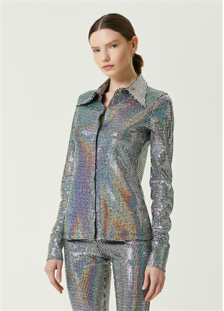 Dodo Bar Or Kadın Silver Gömlek Yaka İşlemeli Bluz Gri 40 IT Dodo Bar Or Kadın Silver Gömlek Yaka İşlemeli Bluz Gri 40 IT