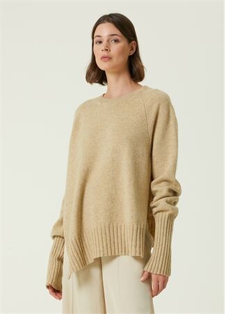 Petar Petrov Kadın Bej Yırtmaç Detaylı Kaşmir Kazak 36 FR Petar Petrov Kadın Bej Yırtmaç Detaylı Kaşmir Kazak 36 FR