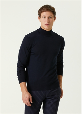 Corneliani Erkek Lacivert Balıkçı Yaka Yün Kazak 54 IT Corneliani Erkek Lacivert Balıkçı Yaka Yün Kazak 54 IT