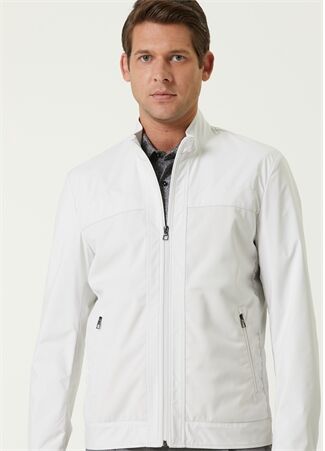 Palzileri Lab Erkek Beyaz Dik Yaka Mont 50 IT