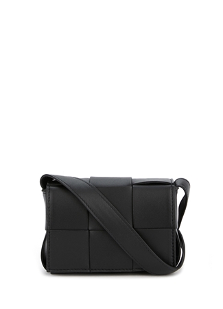 Bottega Veneta Kadın Cassette Siyah Deri Çanta EU Bottega Veneta Kadın Cassette Siyah Deri Çanta EU