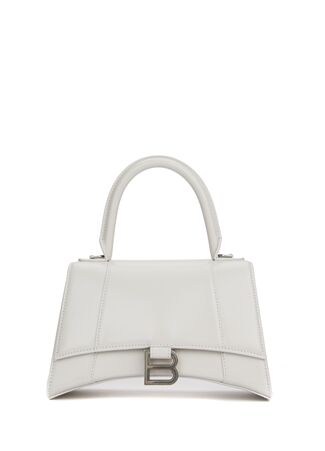 Balenciaga Kadın Hourglass Beyaz Deri Omuz Çantası EU Balenciaga Kadın Hourglass Beyaz Deri Omuz Çantası EU