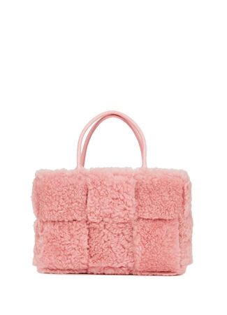 Bottega Veneta Kadın Arco Pembe Deri Çanta Eu
