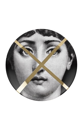 Fornasetti No 30 Siyah Beyaz Dekoratif Porselen Tabak Çok Renkli Fornasetti No 30 Siyah Beyaz Dekoratif Porselen Tabak Çok Renkli