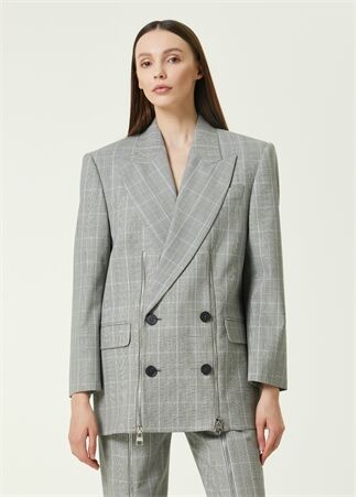 Alexander Mcqueen Kadın Ceket Gri 42 It