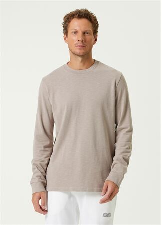 Allsaints Erkek Taş Logolu Bisiklet Yaka T-shirt Gri XS EU