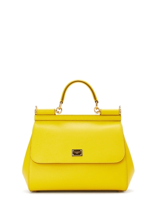 Dolce&gabbana Kadın Sicily Sarı Deri Çanta Eu