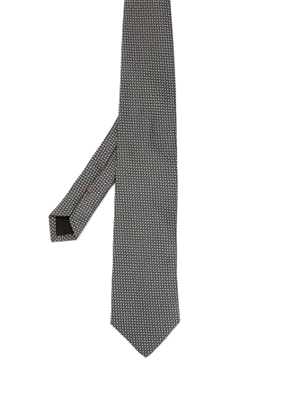 Beymen Collection Erkek Gri Mikro Geometrik Desenli İpek Kravat EU IT Beymen Collection Erkek Gri Mikro Geometrik Desenli İpek Kravat EU IT