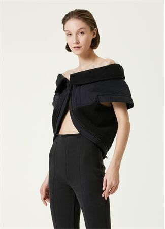 Alexander Wang Kadın Siyah Düşük Omuzlu Ceket S EU