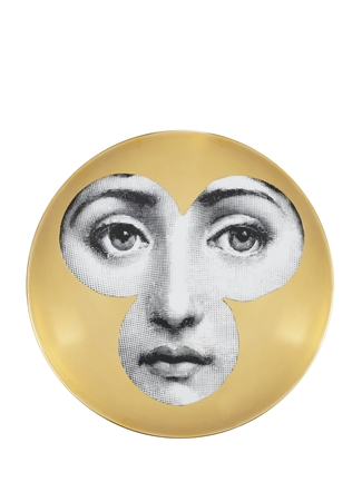 Fornasetti No 71 Siyah Beyaz Dekoratif Porselen Tabak Çok Renkli Fornasetti No 71 Siyah Beyaz Dekoratif Porselen Tabak Çok Renkli