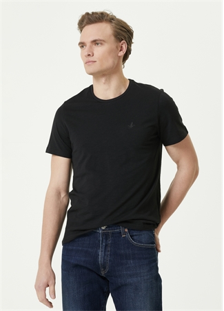 Beymen Club Erkek Siyah Kuş Logolu T-shirt S
