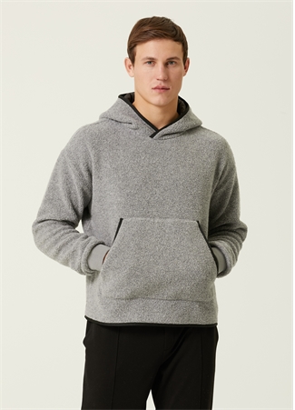 Z Zegna Erkek Use The Existing Gri Kapüşonlu Yün Sweatshirt L IT