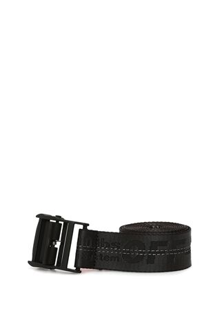 Off-White Kadın Siyah Logo Jakarlı Kemer EU