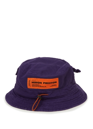 Heron Preston Erkek Mor Logo Patchli Şapka S/M EU Heron Preston Erkek Mor Logo Patchli Şapka S/M EU