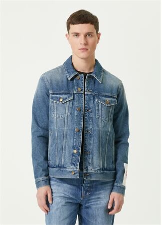 Golden Goose Erkek Mavi Denim Mont 48 IT Golden Goose Erkek Mavi Denim Mont 48 IT