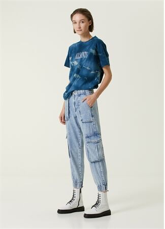Allsaints Kadın Mavi Jogger Jean Pantolon 0 UK