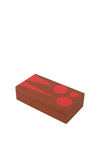 Madame Malachite Le Cirque Medium Taba Deri Dekoratif Kutu Turuncu