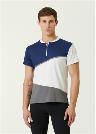 Aqua Nomad Erkek Lacivert Yakası Fermuarlı T-shirt XS EU Aqua Nomad Erkek Lacivert Yakası Fermuarlı T-shirt XS EU