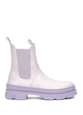 Bettina Vermillon Kadın Lila Deri Bot Mor 36 EU