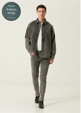 Academia Erkek Slim Fit Gri Jean Pantolon 29 IT
