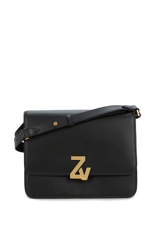 Zadig&Voltaire Kadın ZV Initiale Le City Siyah Deri Omuz Çantası EU