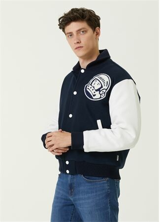 Billionaire Boys Club Erkek Lacivert Yakası Garnili Nakışlı Bomber Mont S EU Billionaire Boys Club Erkek Lacivert Yakası Garnili Nakışlı Bomber Mont S EU