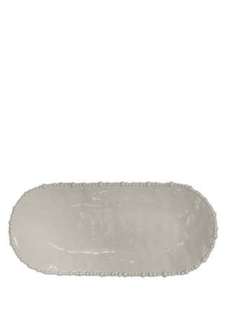 Baci Milano Joke Bej Oval Formlu Melamin Servis Tabağı Baci Milano Joke Bej Oval Formlu Melamin Servis Tabağı